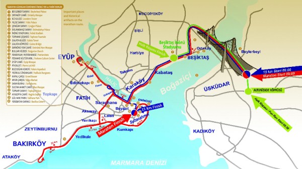 2010 Avrasya Maratonu Güzergahı ve Trafiğe Kapanacak Yollar | Farketmez.net